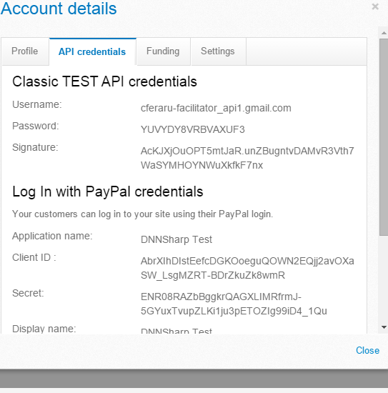 PayPal - Credit Card (using REST API) | DNN Sharp Documentation Center
